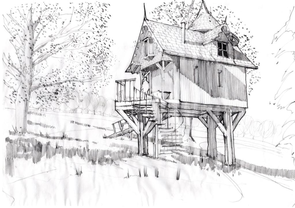 treehouse view looking SW - Newton Architects Sustainable Architecture ...